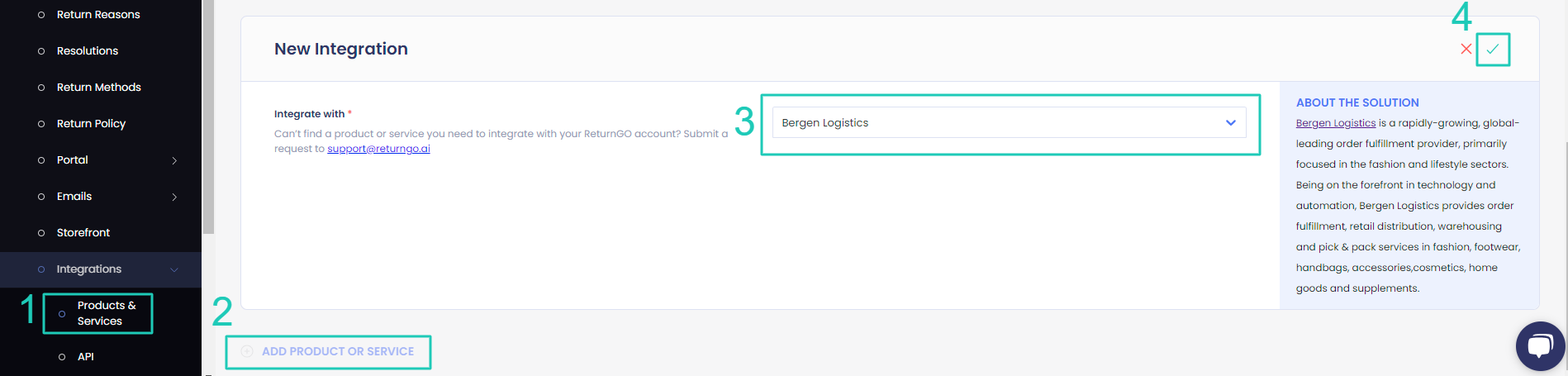 Integration With Bergen Logistics